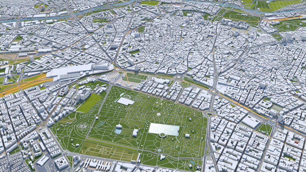 Madurai Tamil Nadu India 25km 3D model - Download City on 3DModels.org