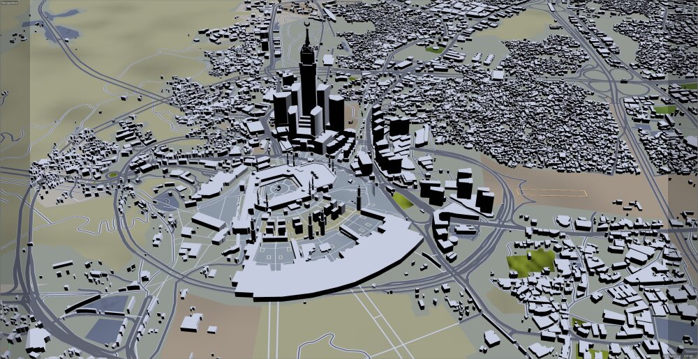 Mecca Downtown Saudi Arabia 10km 3D model - Download City on 3DModels.org