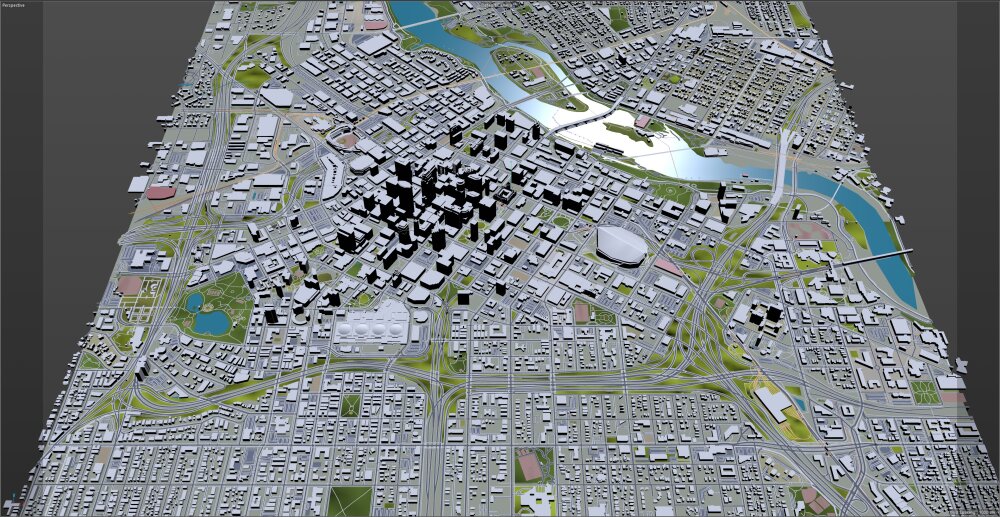 Minneapolis Downtown Minnesota Usa 6km 3D model - Download City on ...