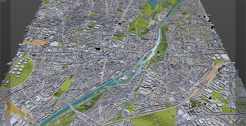 Munich Downtown Germany 8km 3D model - Download City on 3DModels.org