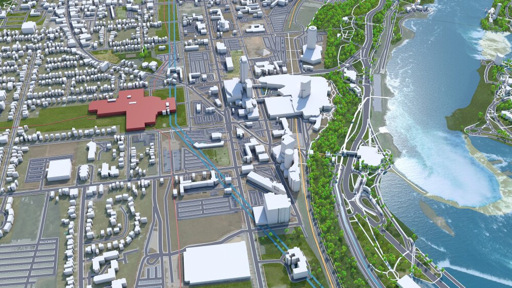 Niagara Falls Ontario Canada 50km 3D model - Download City on 3DModels.org