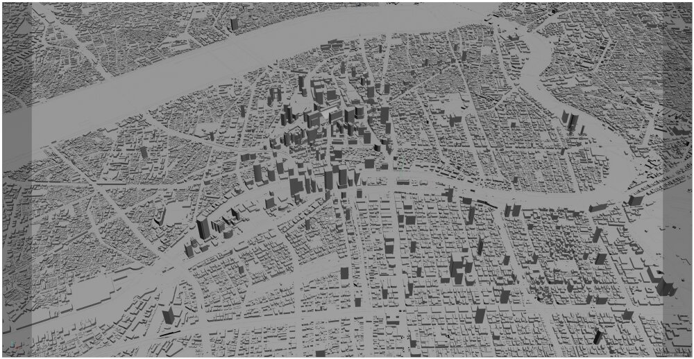 Osaka City Japan 100km Ai 3D model - Download City on 3DModels.org