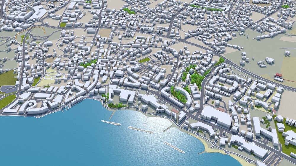 파포스 키프로스 30km 3D 모델 - 다운로드 도시 건 on 3DModels.org