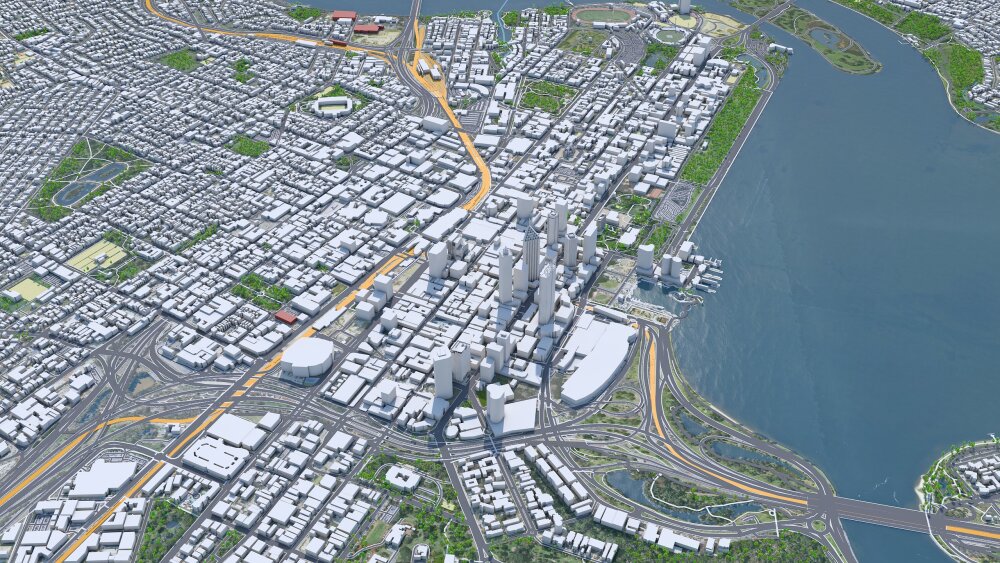 Perth Downtown Australia 3D model - Download City on 3DModels.org