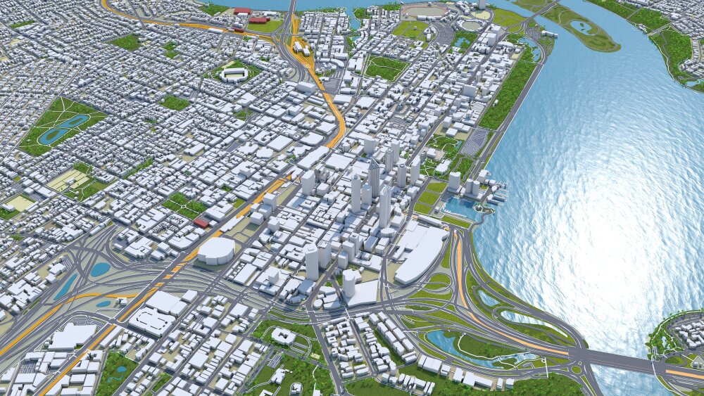 Perth Downtown Australia 3D model - Download City on 3DModels.org