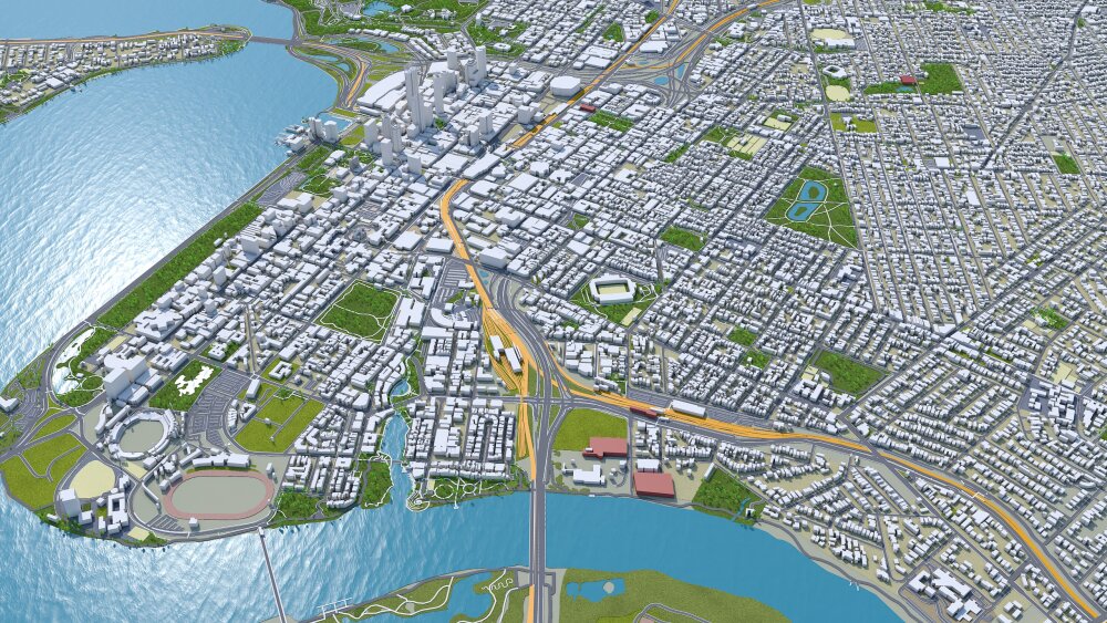 Perth Downtown Australia 3D model - Download City on 3DModels.org