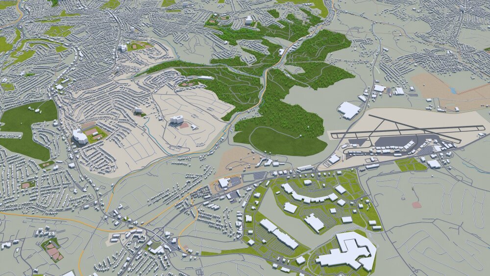 Pittsburgh Full City Pennsylvania USA 3D model - Download City on ...