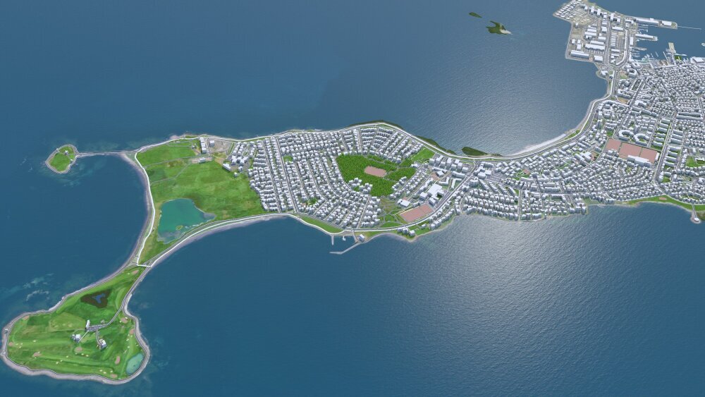Reykjavik City Iceland 3D model - Download City on 3DModels.org