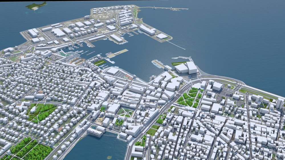 Reykjavik Downtown Iceland 3D model - Download City on 3DModels.org