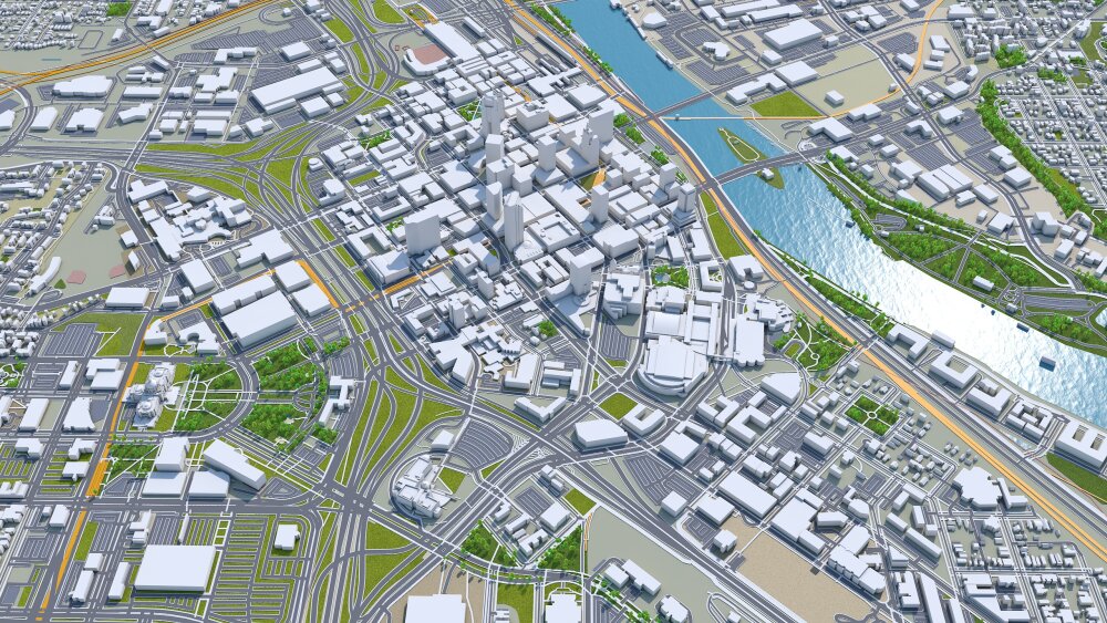Saint Paul Downtown Minnesota USA 3D model - Download City on 3DModels.org