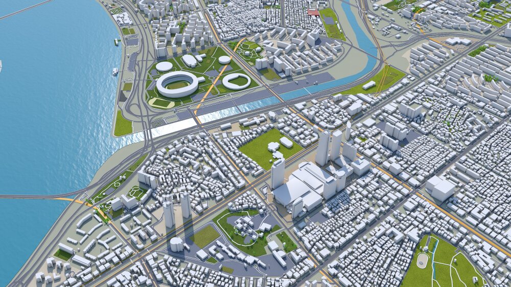 Gangnam District Seoul South Korea 3D model - Download City on 3DModels.org