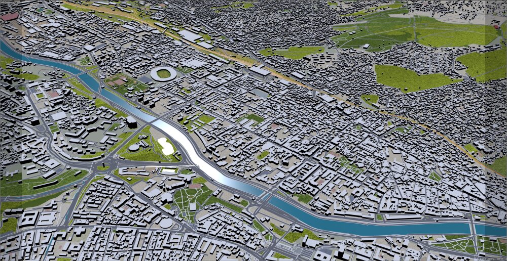 Tbilisi Georgia 60km 3D model - Download City on 3DModels.org
