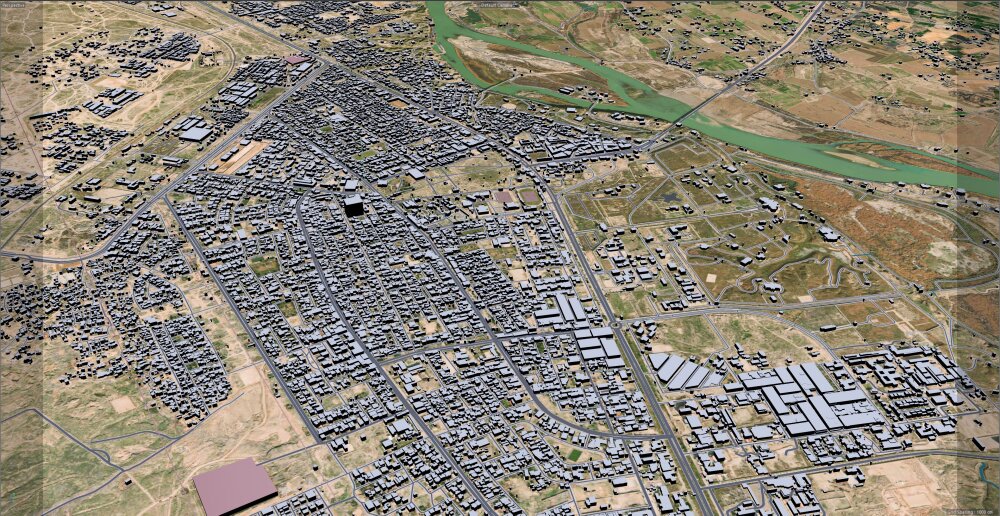 Tikrit City Iraq 30km 3D model - Download City on 3DModels.org