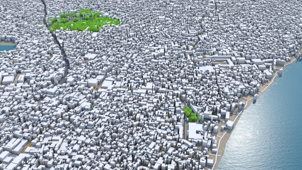 Varanasi Uttar Pradesh India 30km 3D model - Download City on 3DModels.org