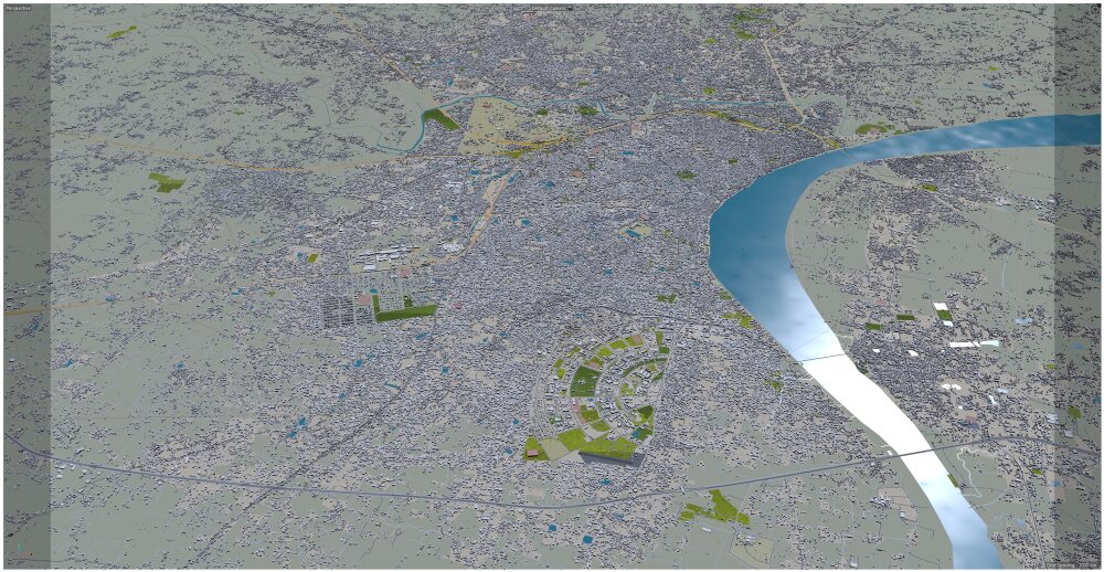 Varanasi Uttar Pradesh India 30km 3D model - Download City on 3DModels.org
