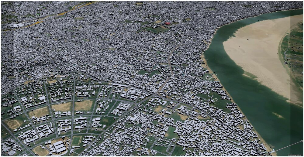 Varanasi Uttar Pradesh India 30km 3D model - Download City on 3DModels.org