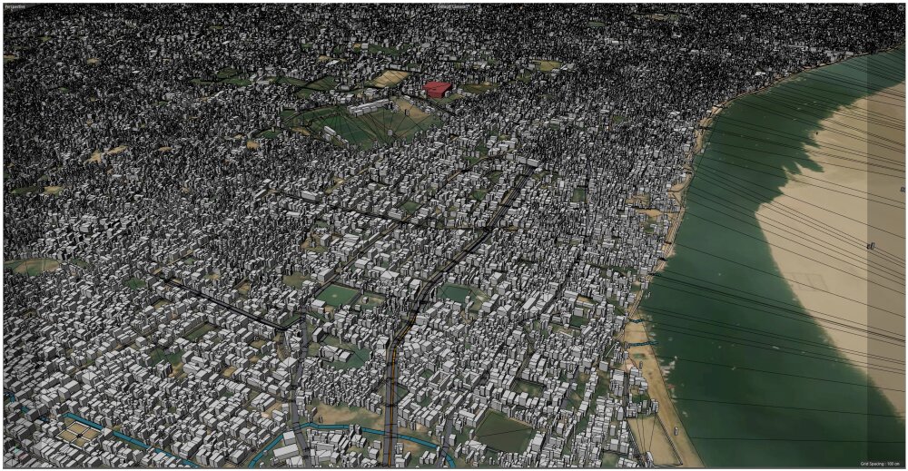 Varanasi Uttar Pradesh India 30km 3D model - Download City on 3DModels.org