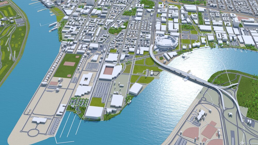 Washington Dc Usa 20km 3D model - Download City on 3DModels.org