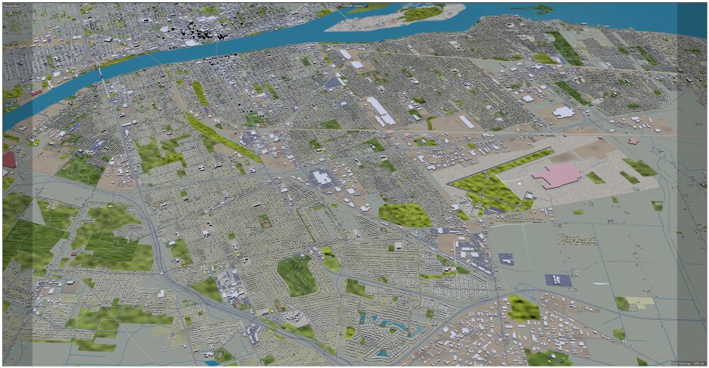 Windsor Ontario Canada 30km 3D model - Download City on 3DModels.org