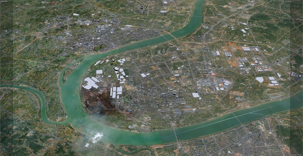 Xiangtan Hunan China 35km 3D model - Download City on 3DModels.org