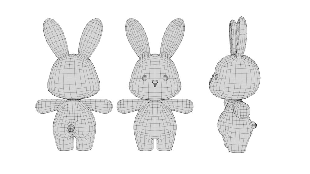 Rigged Cartoon Rabbit Modèle 3D - Télécharger Personnages cartoon on ...
