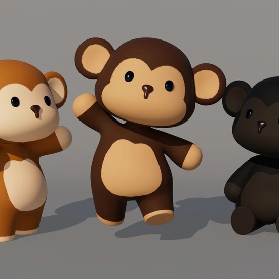 Monkey 3D Models Download - 3DModels.org