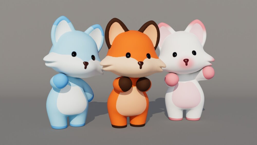 Rigged Cartoon Fox 3D model - Download Cartoon characters on 3DModels.org