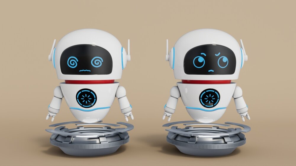 Rigged Cartoon Cute Robot 3D model - Download Robots on 3DModels.org