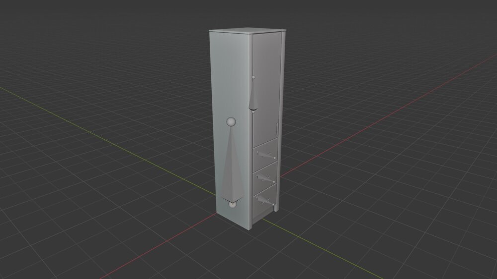 Dark Bathroom Set 3D model - Download Furniture Set on 3DModels.org
