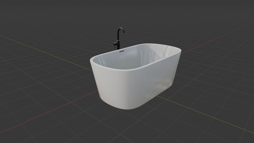 Dark Bathroom Set 3D model - Download Furniture Set on 3DModels.org