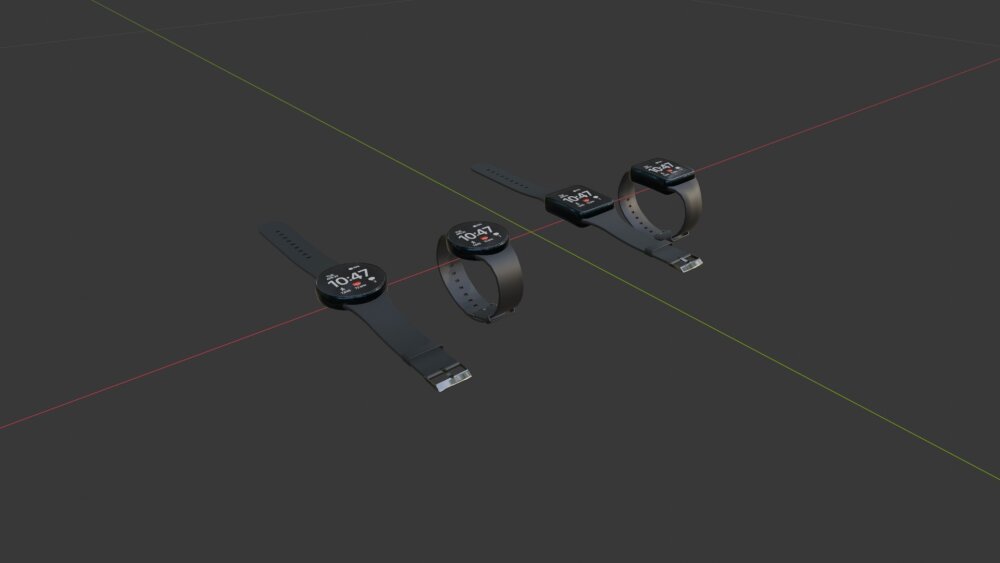 Set de Relojes Inteligentes Modelo 3D - Descargar Reloj inteligente ...
