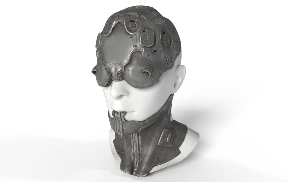 Mask Mecha Robot Cyberpunk Modèle 3D - Télécharger Accessories on ...