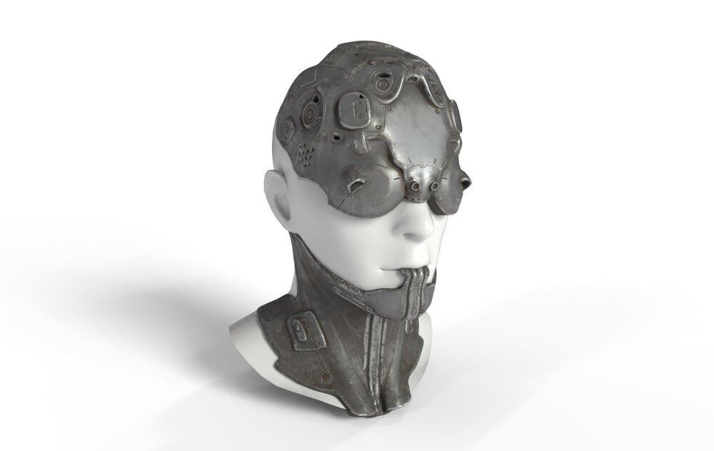 Mask Mecha Robot Cyberpunk Modèle 3D - Télécharger Accessories on ...