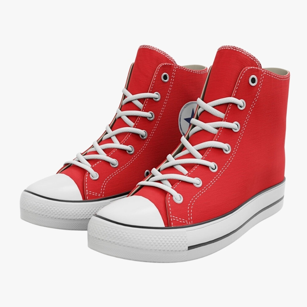 Converse All Star Style Unisex – Shoe Red PBR Modelo 3D - Descargar ...