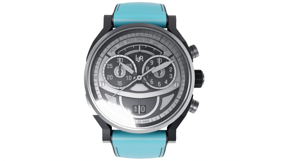 L&JR S1503 Chronograph Dial Watch 3D model - Download Watches on ...
