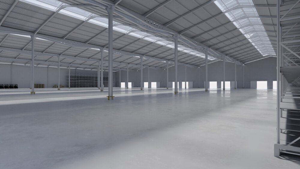 Industrial Warehouse with Skylight Roof 3D模型 - 下载 Infrastructure ...
