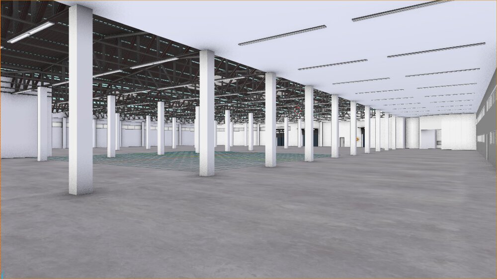 Industrial Warehouse Interior with Structural Steel Columns 3D model ...